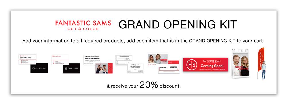 Fantastic Sams. GRAND OPENING KIT